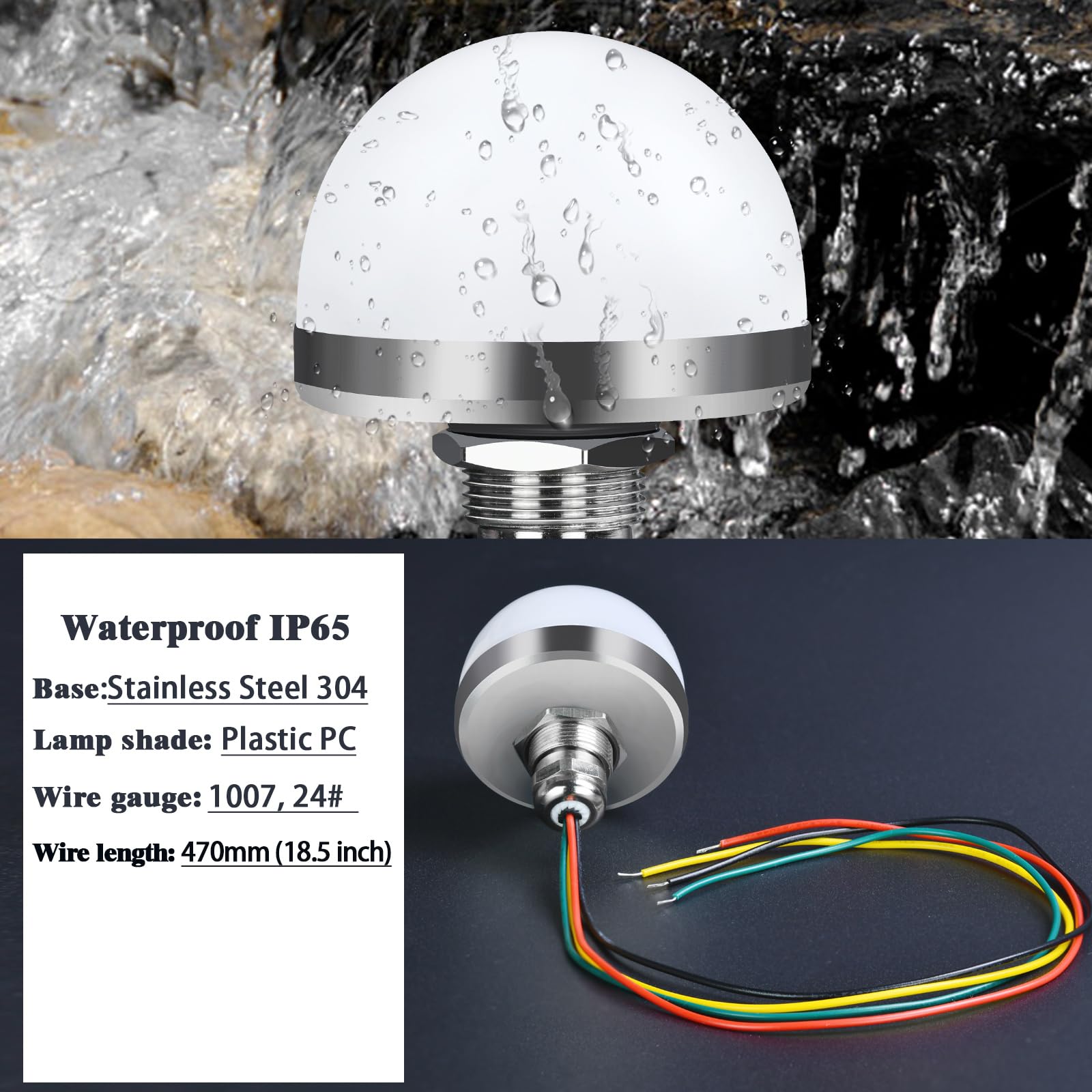 Snapklik.com : Small Industrial Warning Lights 44mm 24V DC/AC LED 3 ...