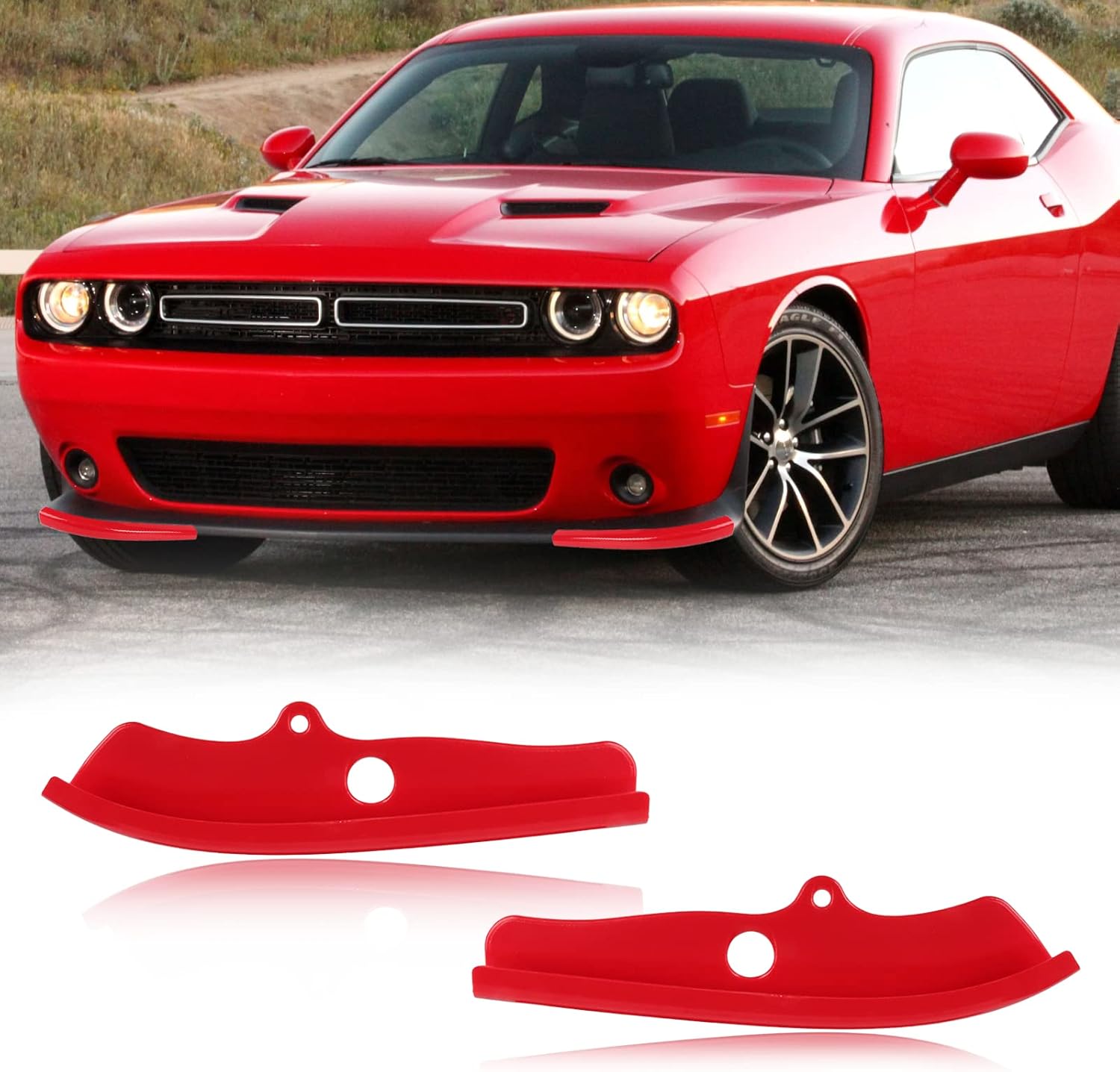 Amazon.com: Pair Front Bumper Lip - Carbon Fiber Splitter Protector ...