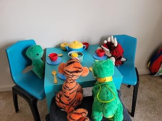 Amazon.com: Green Toys Tea Set, Blue/Red/Yellow - 17 Piece Pretend Play ...