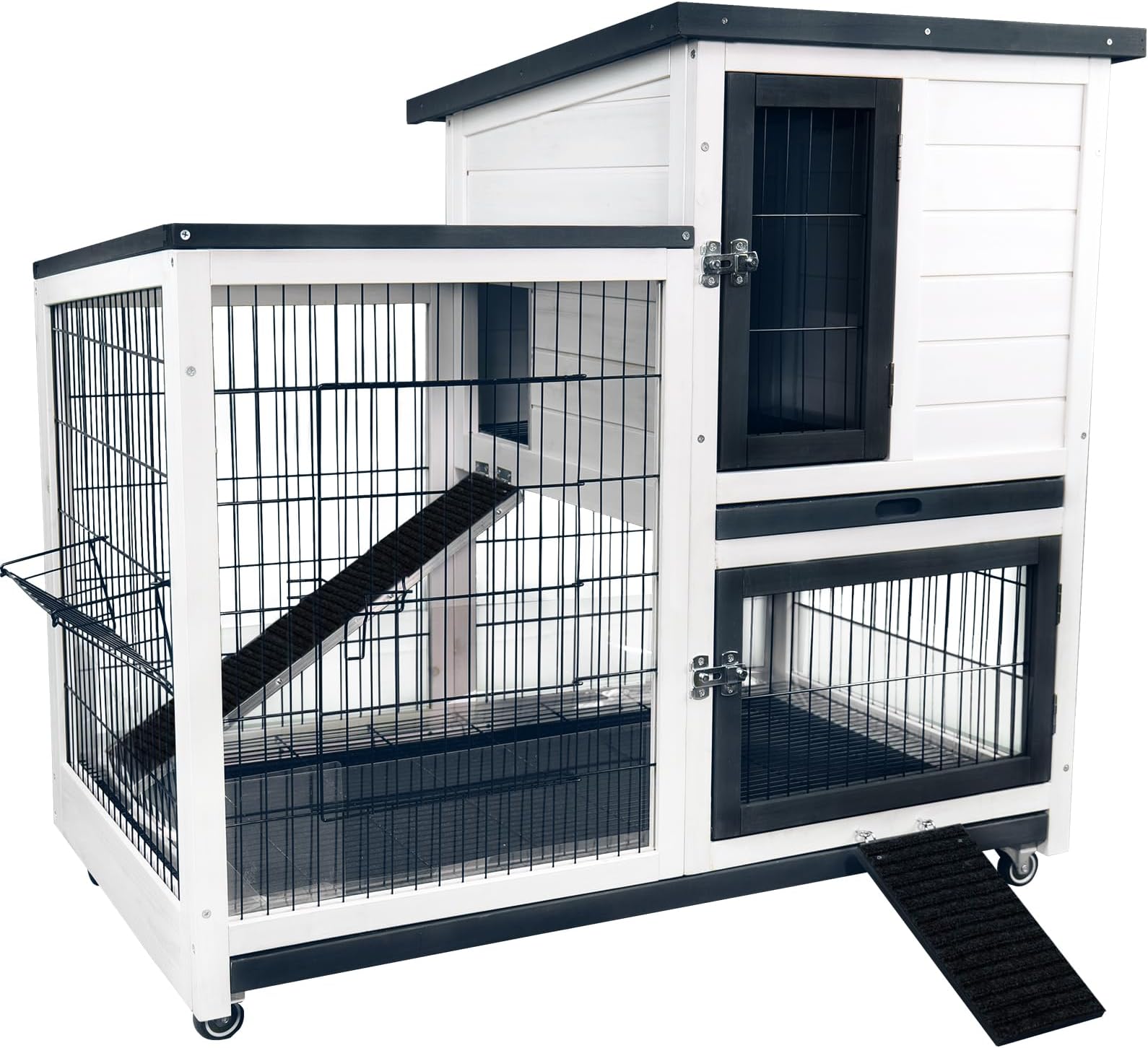 Amazon.com: FunXplore Rabbit Hutch Indoor Bunny Cage Outdoor with Urine ...
