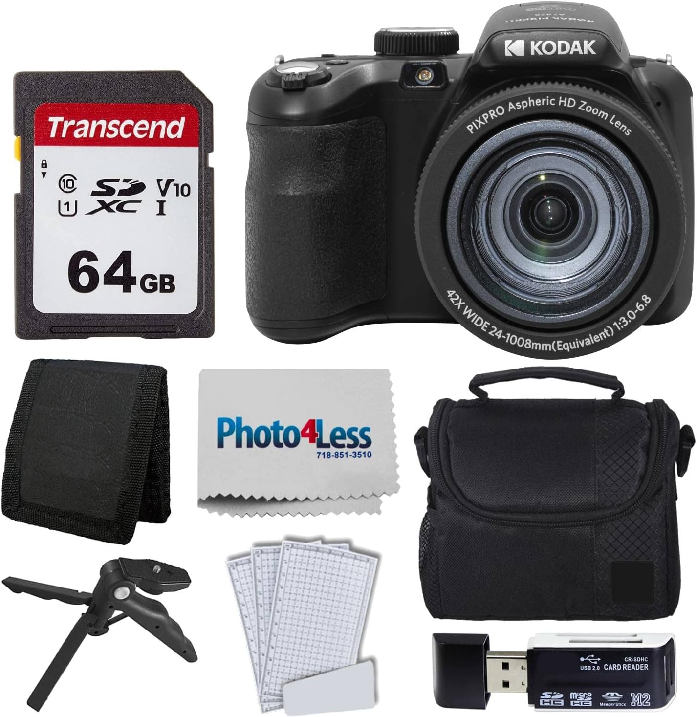 Amazon.com : Kodak PIXPRO AZ425 Digital Camera Bundle with 64GB Memory ...