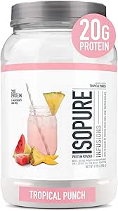 Isopure Protein Powder, Clear Whey Isolate Protein, Post Workout ...