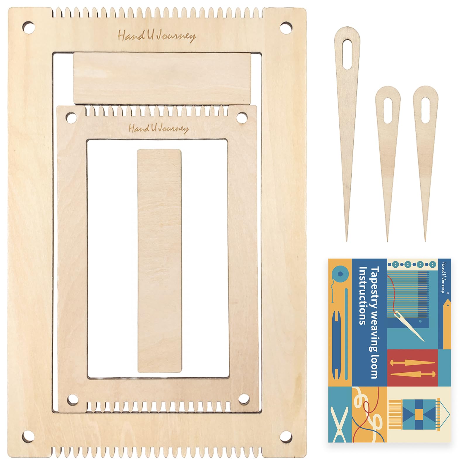 Amazon.com: HAND U JOURNEY Rectangle Weaving Loom Kit 7.9''x11.8'' and ...