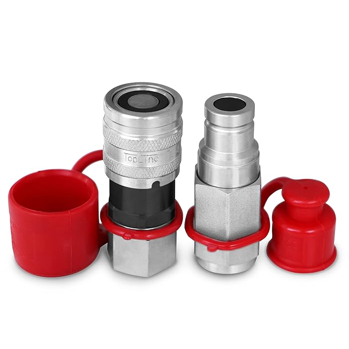 Buy TL41 3/8" NPT Thread Flat Face Quick Connect Hydraulic Couplers 3/8 ...