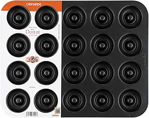 Amazon.com: CHEFMADE Donut Pan, Nonstick 20 Cavity Mini Ring Doughnut ...