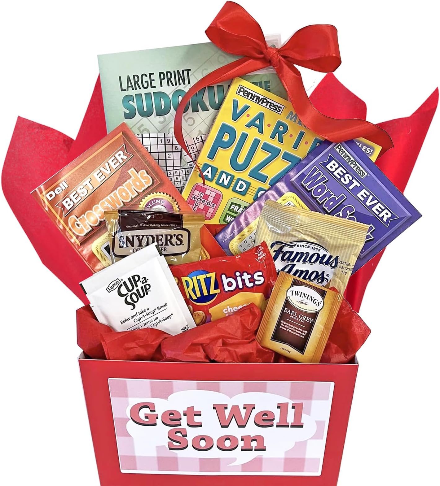 Amazon.com : Get Well Gift Box Basket - For Cold/Flu/Illness - Over 2.5 ...