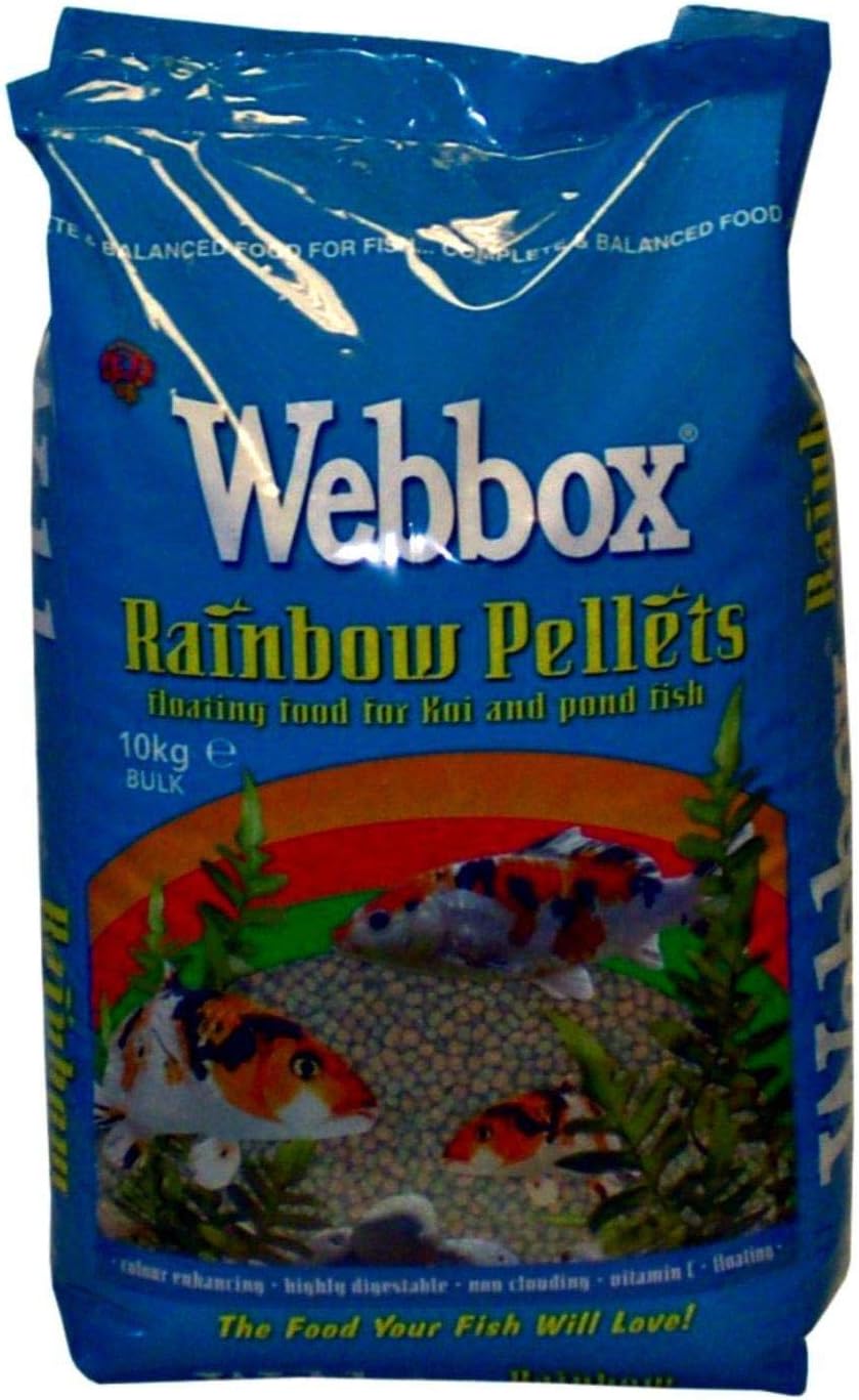 Webbox Complete Rainbow Mixed Pond Pellets Fish Food, 10 kg : Amazon.co ...