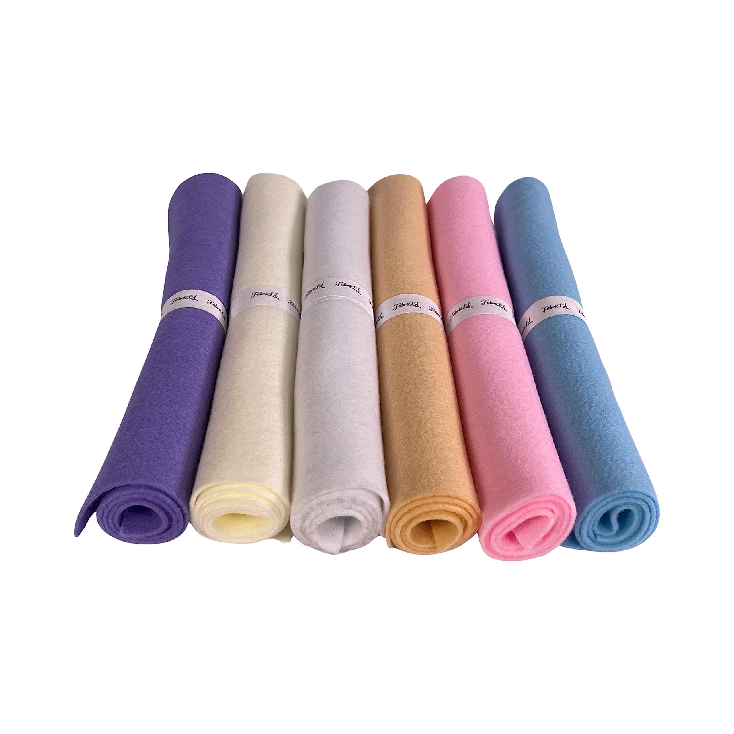 Amazon.com: FabricLA Craft Felt Rolls 6 Pieces - 12" X 18" Inches ...