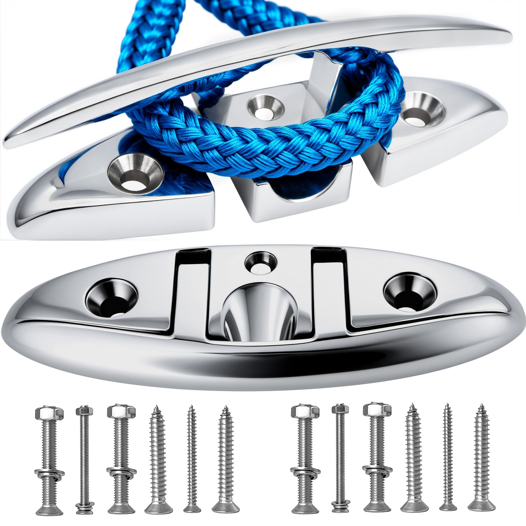 Snapklik.com : 316 Stainless Steel Boat Folding Cleat 8.5 Inch, Flip Up ...