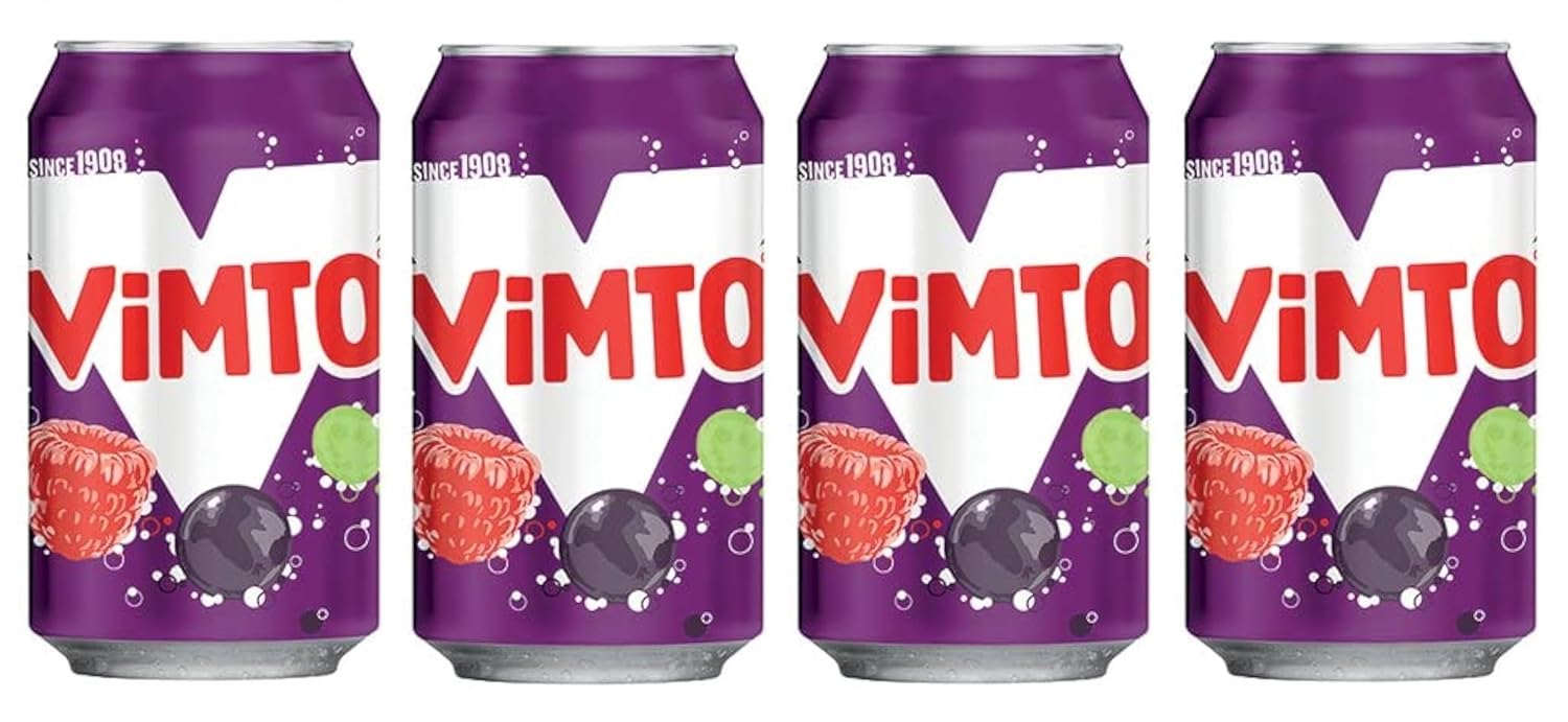 Vimto Sparkling Mixed Fruit Juice 330ml (Pack Of 4) Can : Amazon.in ...