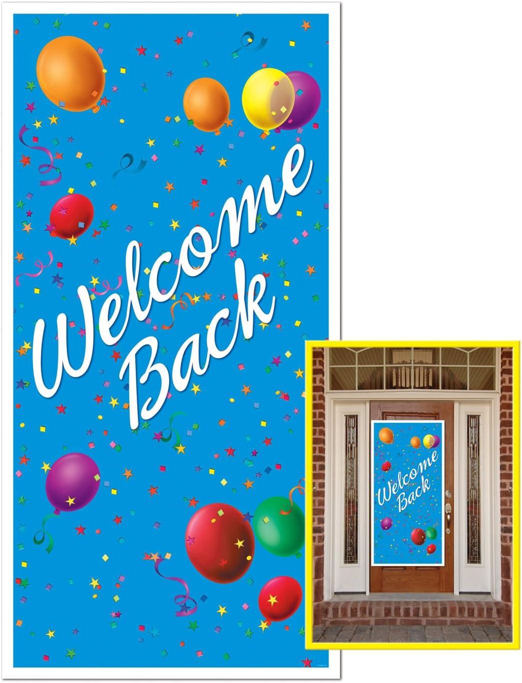 Amazon.com: Beistle Welcome Back Door Cover Pack of 3 : Home & Kitchen