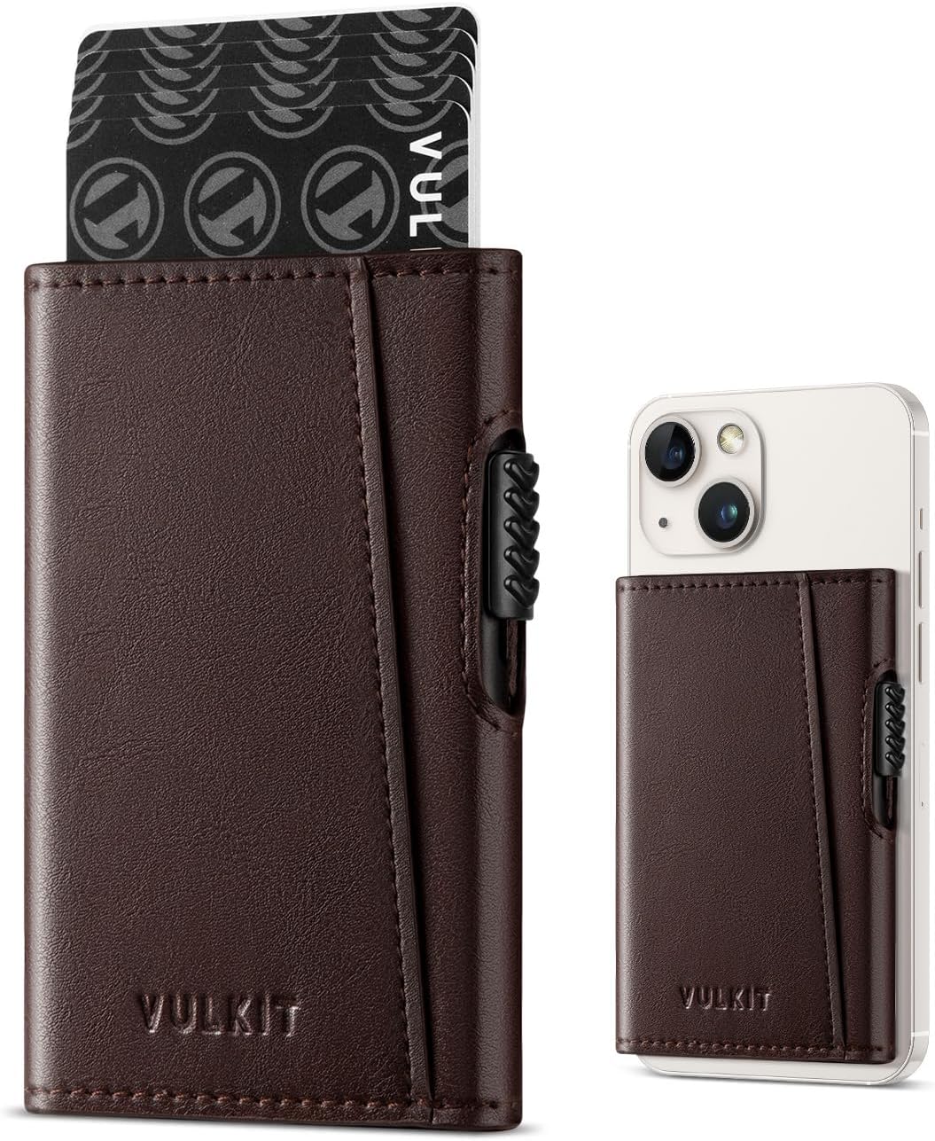 Amazon.com: VULKIT Magnetic Wallet Card Holder Phone Card Holders Slim ...