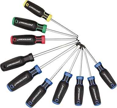 Chrome-vanadium steel 10-piece screwdriver set by Master Craft