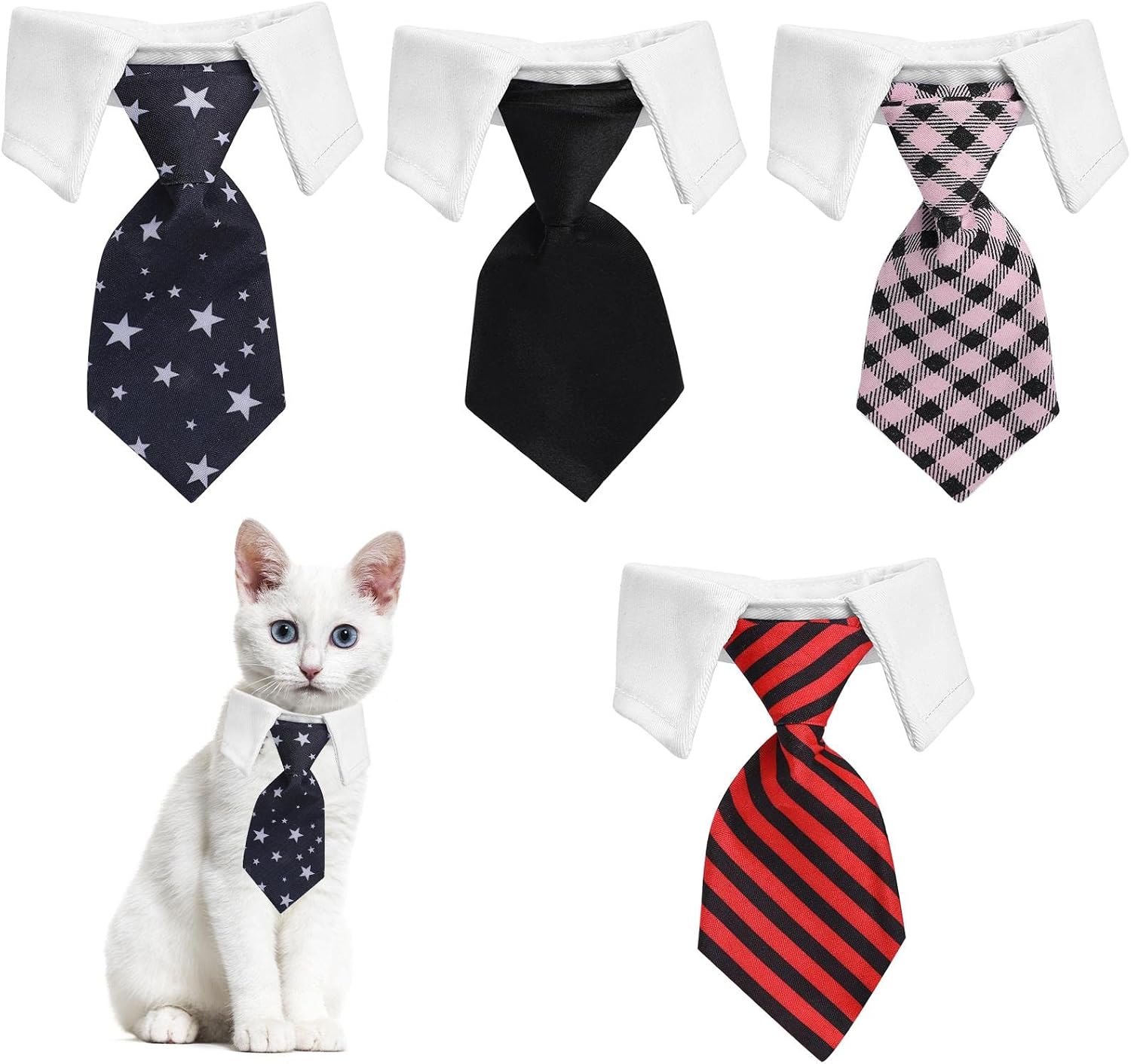 4 piezas de corbatas ajustables para el cuello del perro, collar de ...