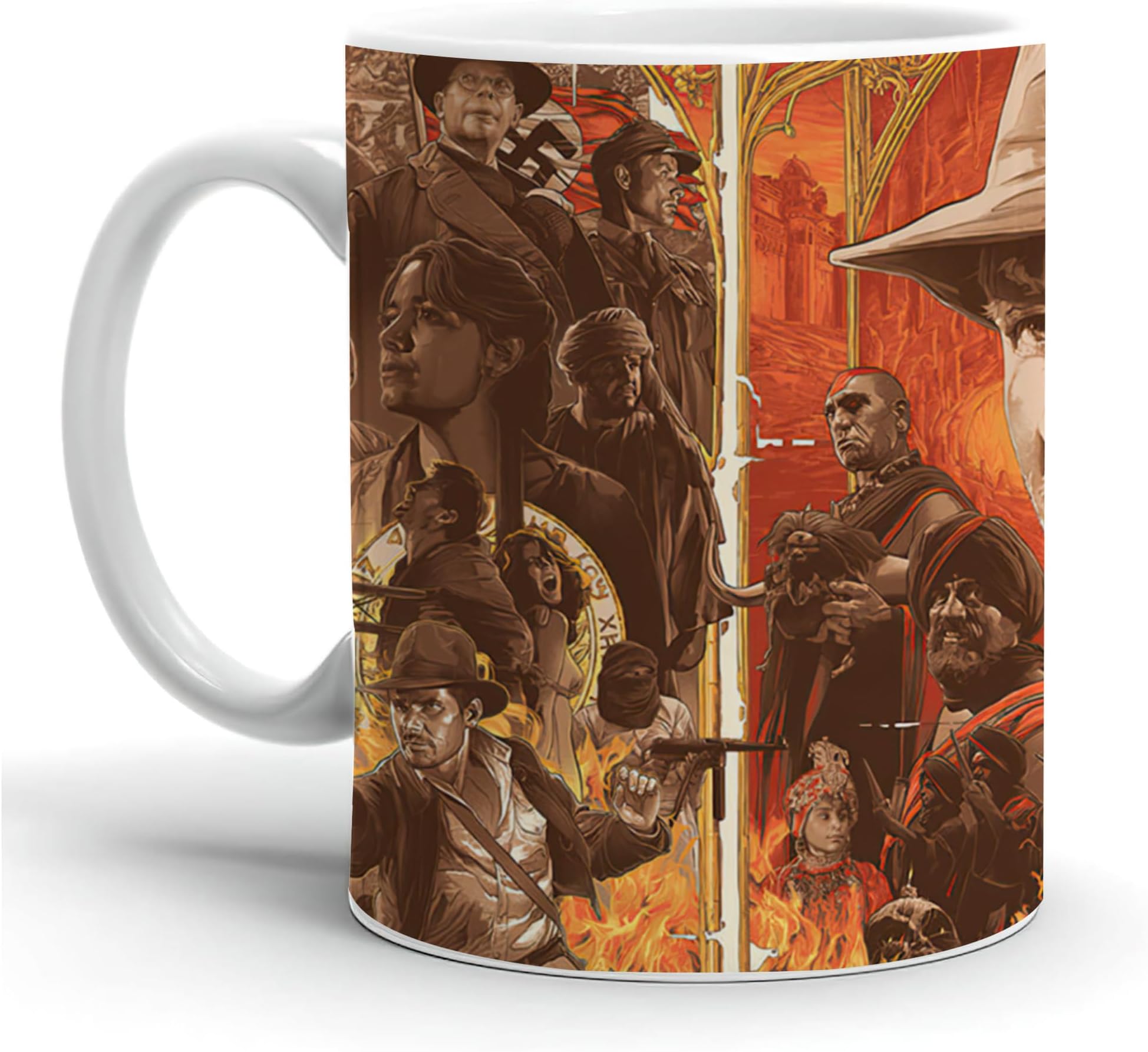 Amazon.com: Coffee Mug Indiana Gifts Jones White Ceramic and 11oz 15oz ...