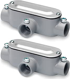 OHLECTRIC 1-1/4" Aluminum EMT Set Screw Conduit Bodies T Type ...