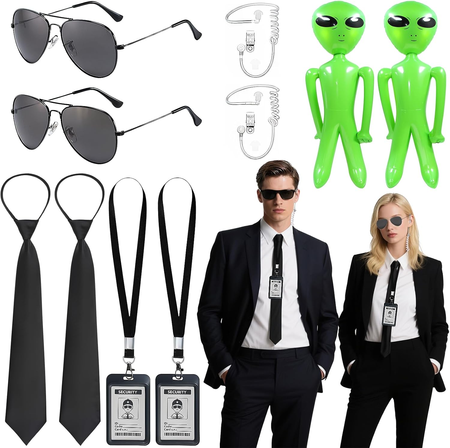 10Pcs Agent Costume Accessories Set, Secret Agent Dress Up Kit with ID ...