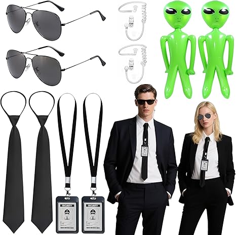 10Pcs Agent Costume Accessories Set, Secret Agent Dress Up Kit with ID ...