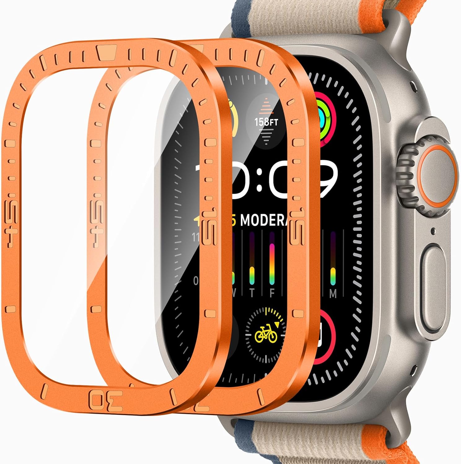 ZZDZZ 2 Pack for Apple Watch Ultra 2/Ultra Screen Protector 49mm ...