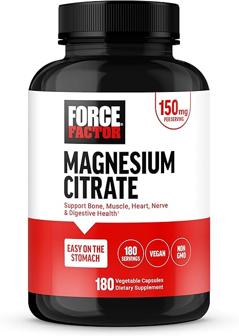 Amazon.com: Force Factor Magnesium Citrate, Magnesium Supplement for ...