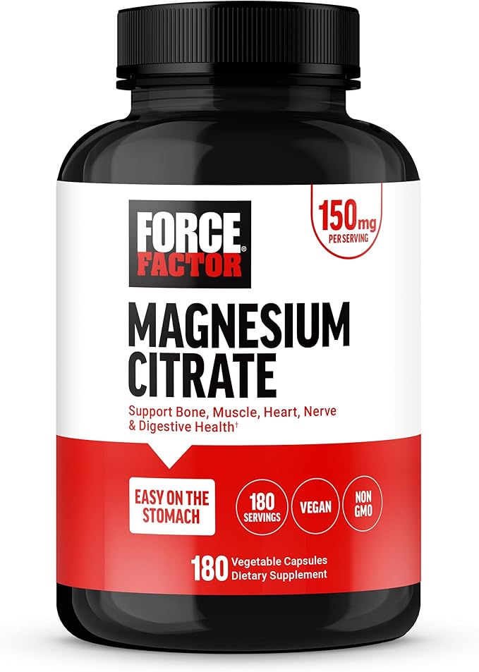 Amazon.com: Force Factor Magnesium Citrate, Magnesium Supplement for ...