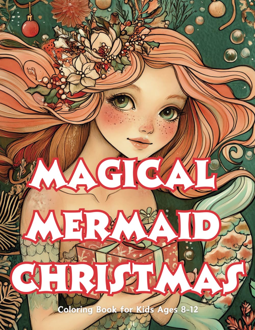 Amazon.com: Magical Mermaid Christmas Coloring Book: Holiday Underwater ...