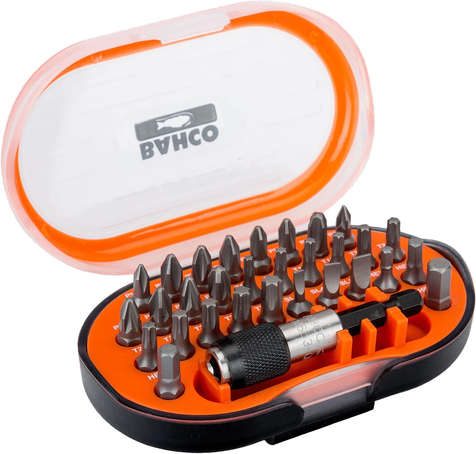 Bahco 59/S54BC 54 Pcs Bit Set for Slotted, Phillips, Pozidriv ...