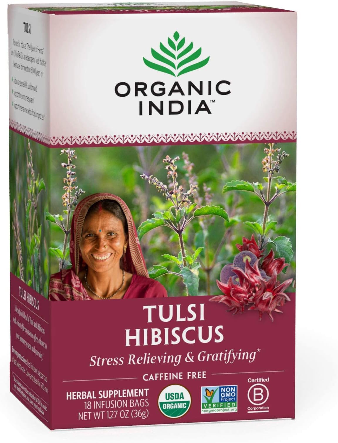 Amazon.com: Organic India Tulsi Cinnamon Rose Herbal Tea - Stress Relieving & Mystical, Immune ...