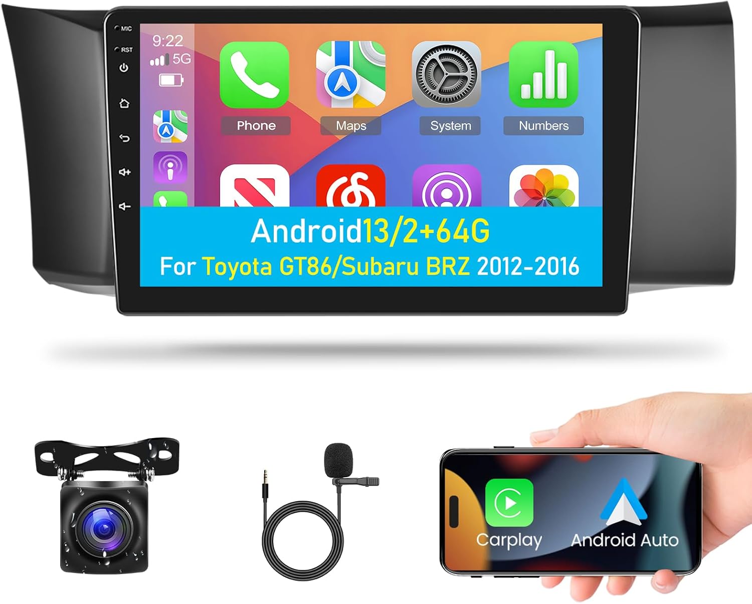 Amazon.com: [2+64G] Car Radio for Toyota GT86 / Subaru BRZ 2012-2016 ...