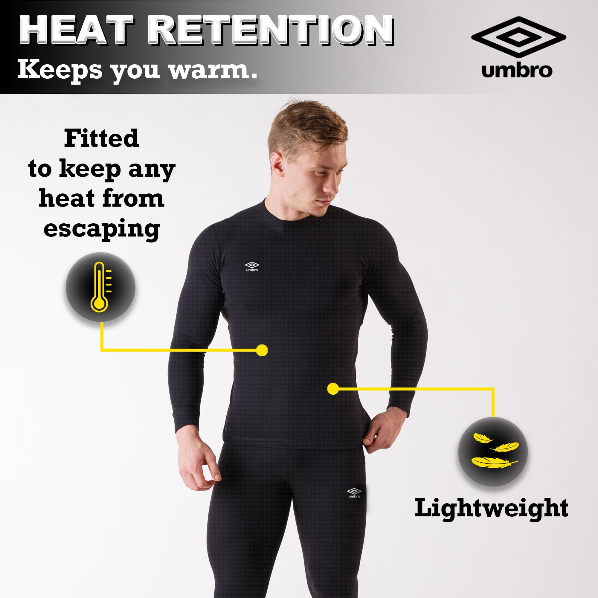 Snapklik.com : Umbro Mens Thermal Underwear Set - Warm Mens Thermal ...