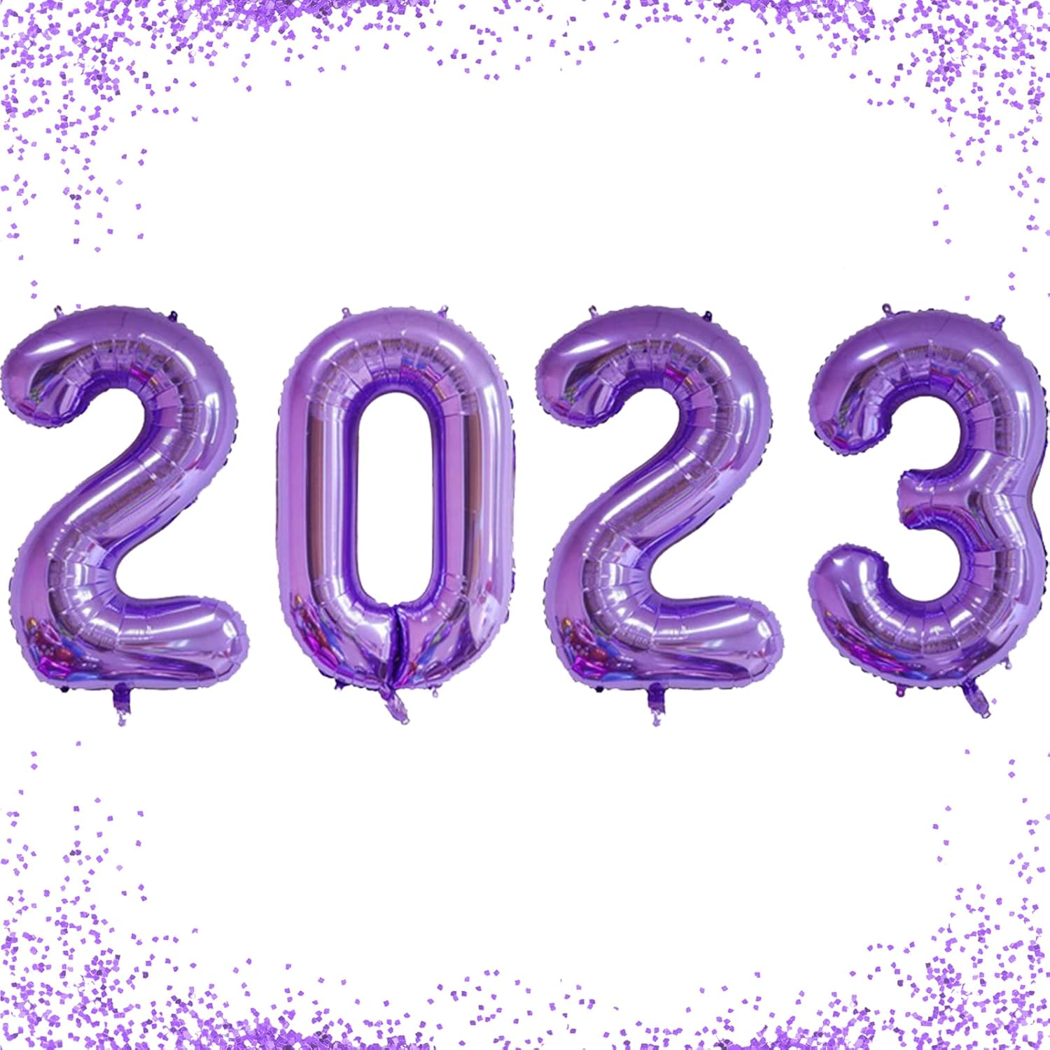 Amazon.com: 2023 Balloons Purple 2023 Number Balloons 40 inch Large ...
