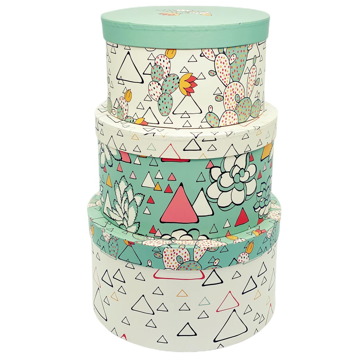 Amazon.com - Amedoo Paperboard Suitcases Set of 3 Round| Decorative ...