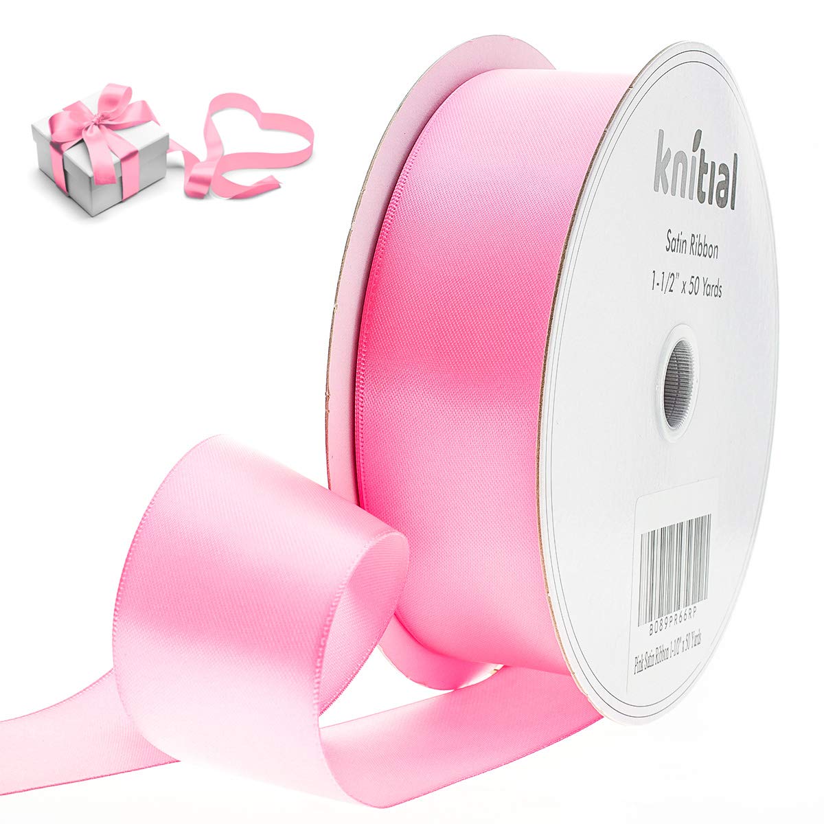 Snapklik.com : Pink Satin Ribbon 1-1/2 Inch X 50 Yards Double Face ...