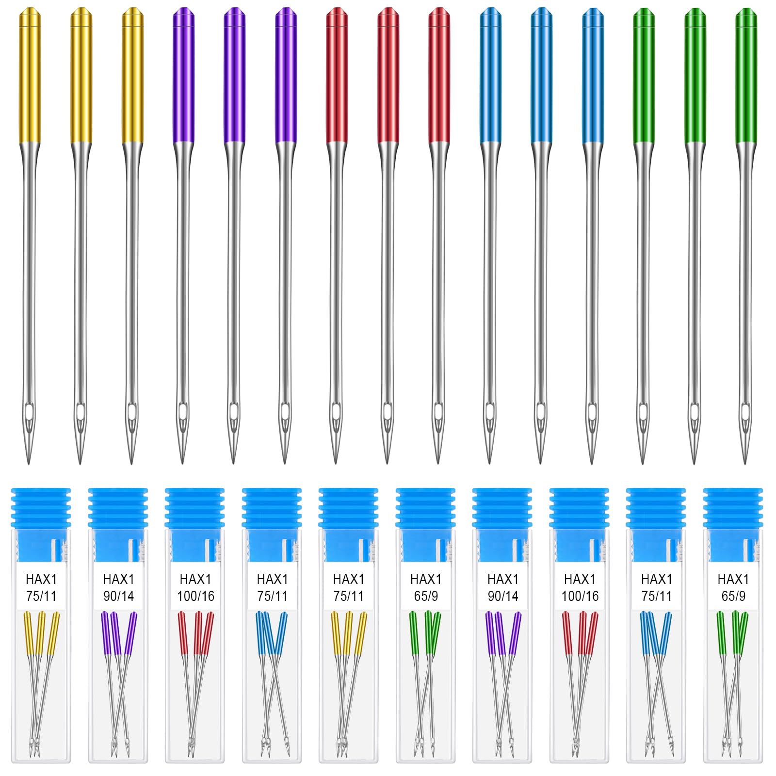 Amazon.com: 30 PCS Sewing Machine Needles 5 Color Universal Regular ...