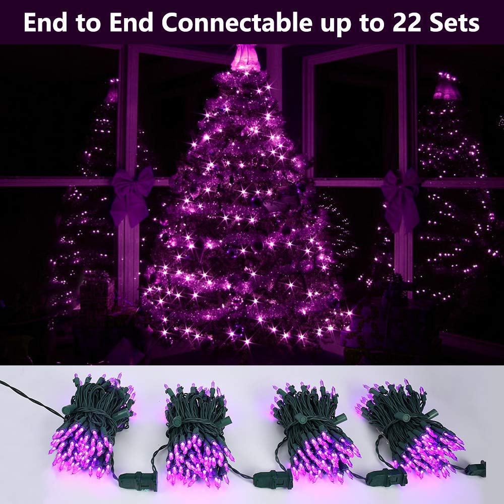 Snapklik.com : Purple Halloween Lights, 33ft 100 LED Halloween Lights ...
