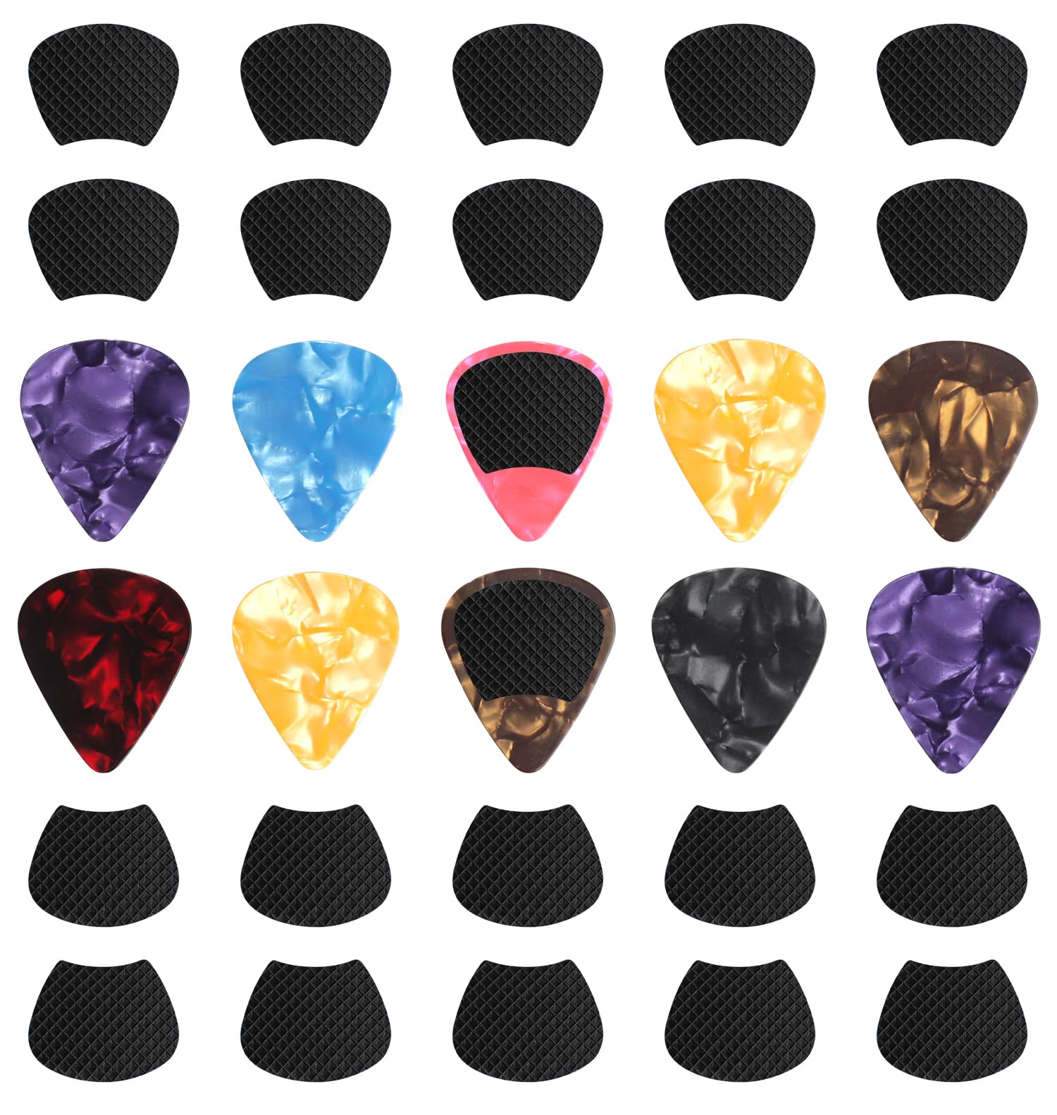 Amazon.com: 60Pcs Guitar Pick Grips, 0.3mm/0.012in Thin Anti-slip ...
