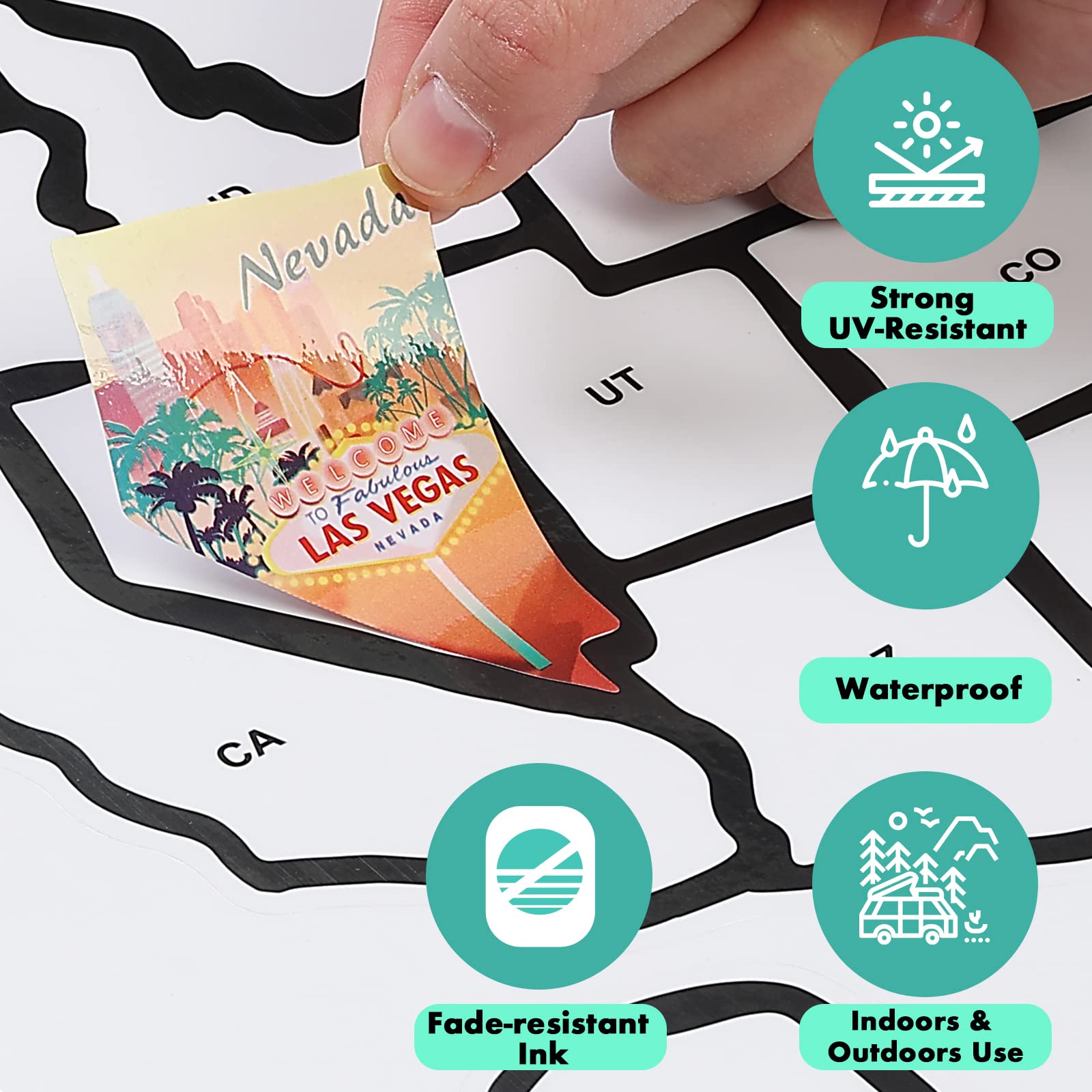 Snapklik.com : RV State Sticker Travel Map Of The United States ...
