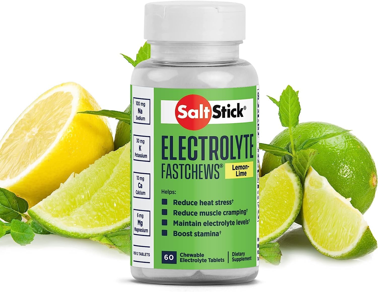 SaltStick FastChews Electrolytes | 60 Chewable Electrolyte Tablets ...