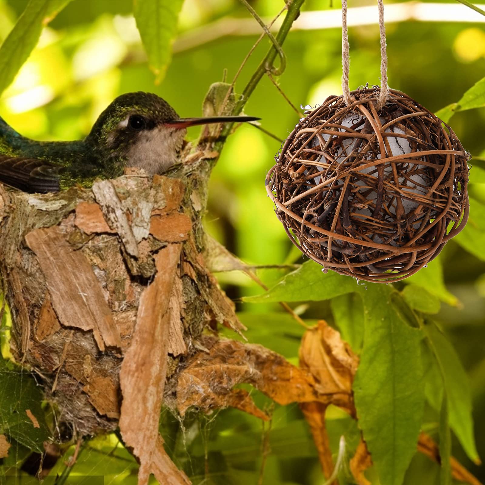 Snapklik.com : TOPZEA 8 Pack Hummingbird Nesting, 4 Inch Bird Nesting ...