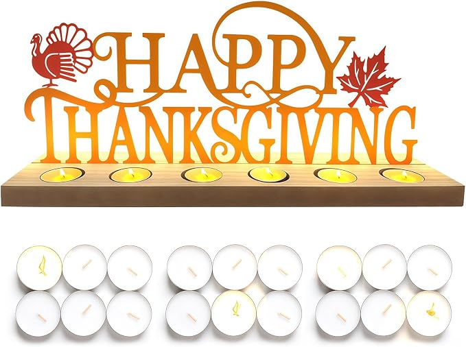 Amazon.com: Metal Happy Thanksgiving Sign, Tiered Tray Decor with 18 ...