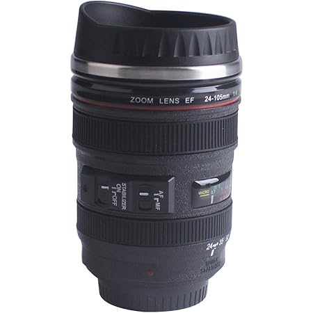 Amazon.com: Caniam Camera Lens Coffee Cup, Travel Mug - Camera Eos 24 ...