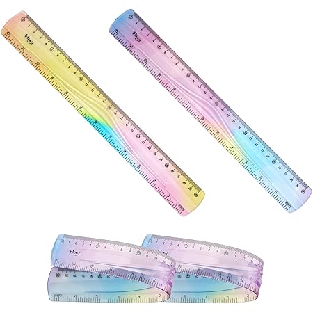 Amazon.com : 2pcs Flexible Rulers for School, 12 Inch/30 cm Bendable ...