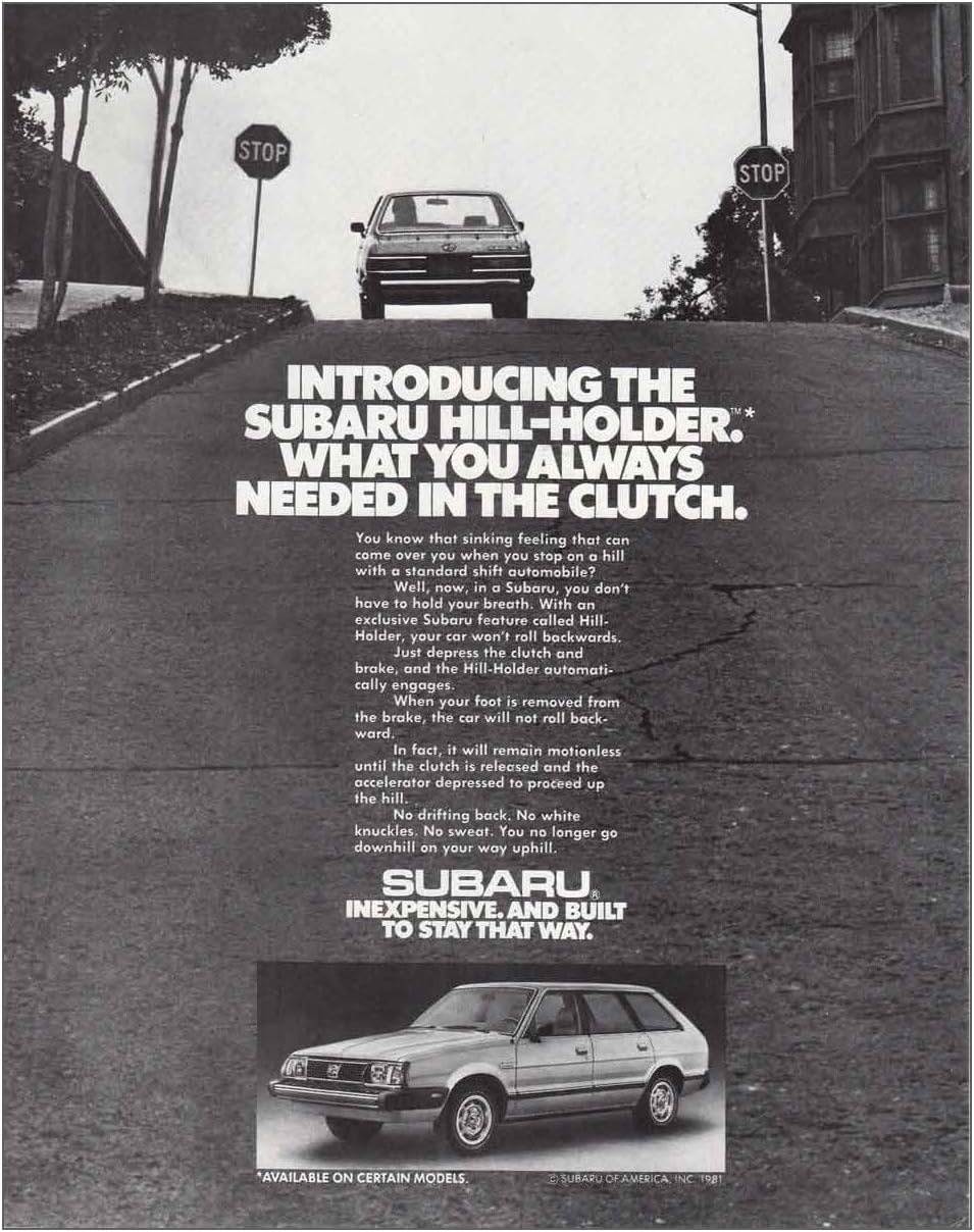 Amazon.com: RelicPaper 1982 Subaru: Hill-Holder, What You Always Needed ...