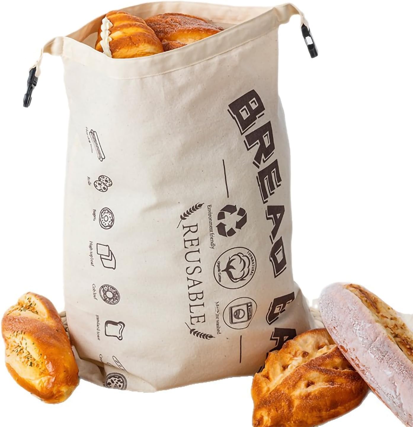 BGENHPON Reusable Bread Bag Food Grade TPU Storage Bag Large Eco ...