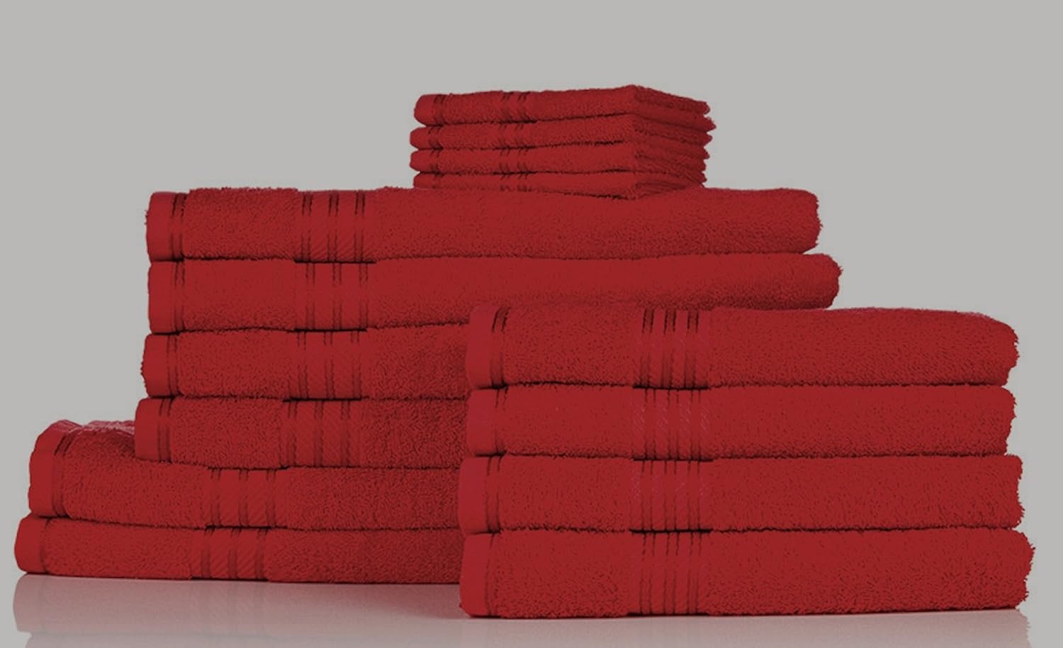 Amazon.com: Red 10 Piece Guest Bale Restmor's Supreme Egyptian Cotton ...