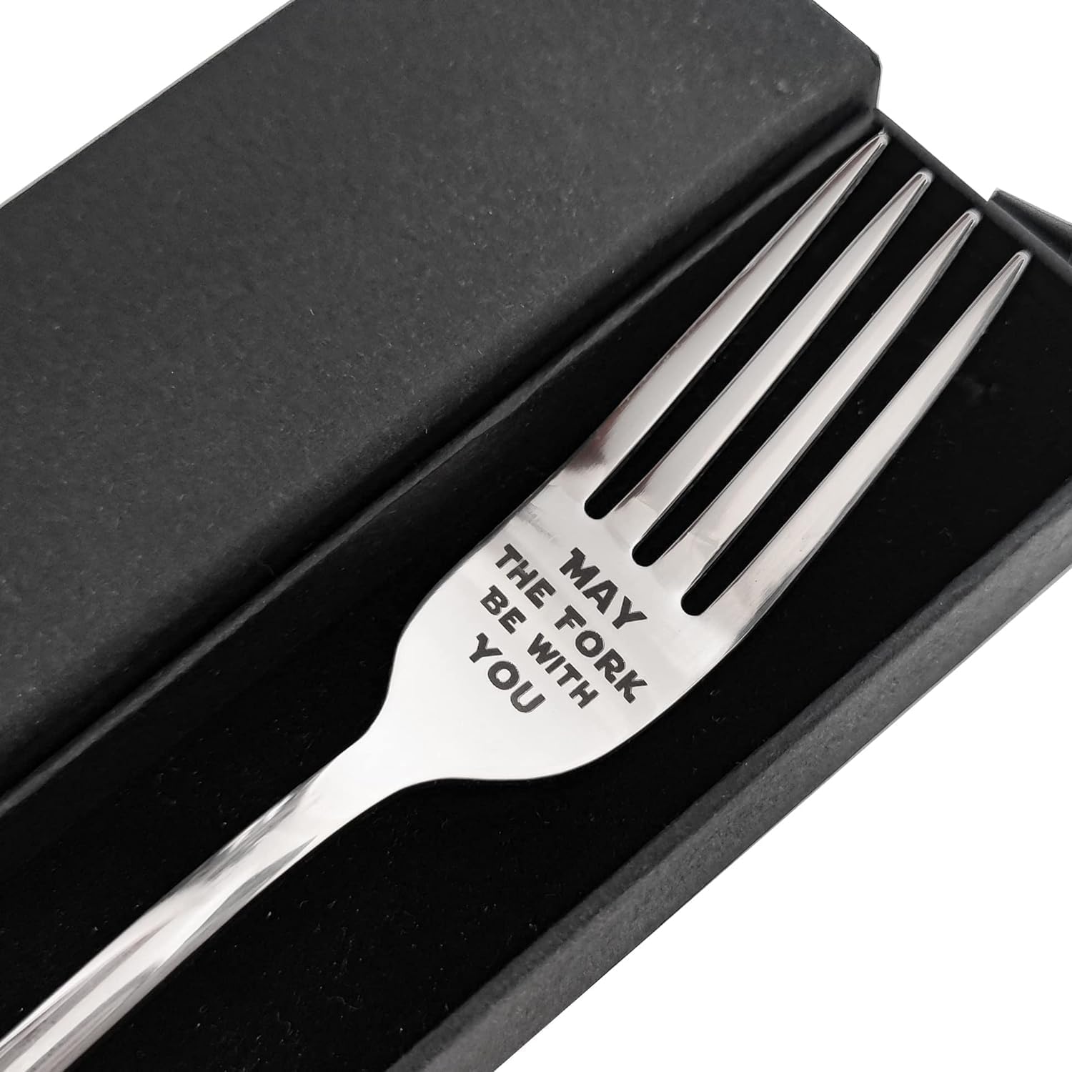 Amazon.com: "May the Fork Be With You" - Laser-Engraved Stainless Steel ...