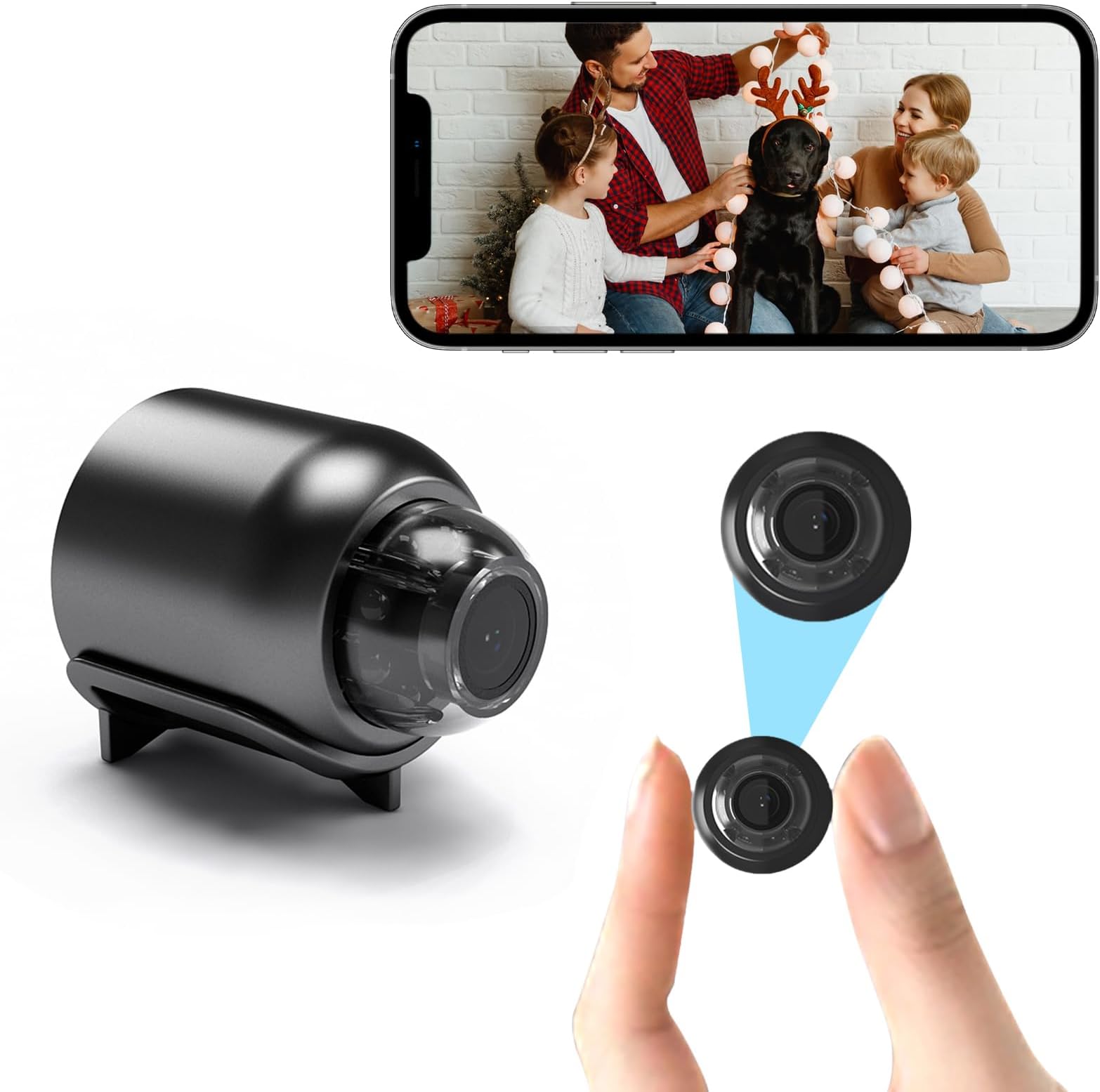 Mini Spy Camera Wireless Hidden, 1080p HD Mini WiFi Camera, Nanny Cam ...