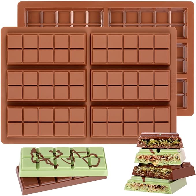 Amazon.com: Fimary Chocolate Molds - Non-Stick Chocolate Bar Mold ...