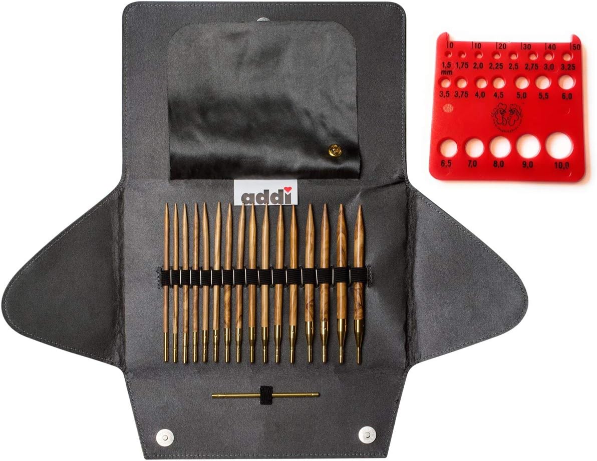 Amazon.com: addi Click Nature Olive Wood Interchangeable System with ...