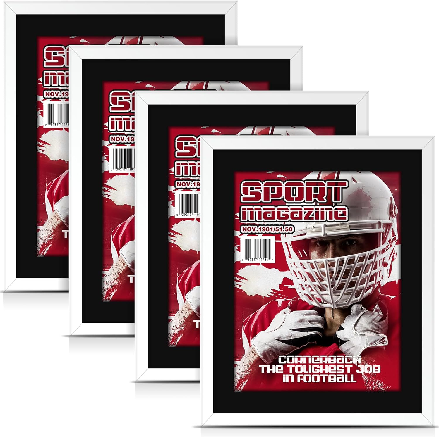 Amazon.com: Geetery 4 PCS Sports Magazine Frame Fits Measuring 8.5 x 11 ...
